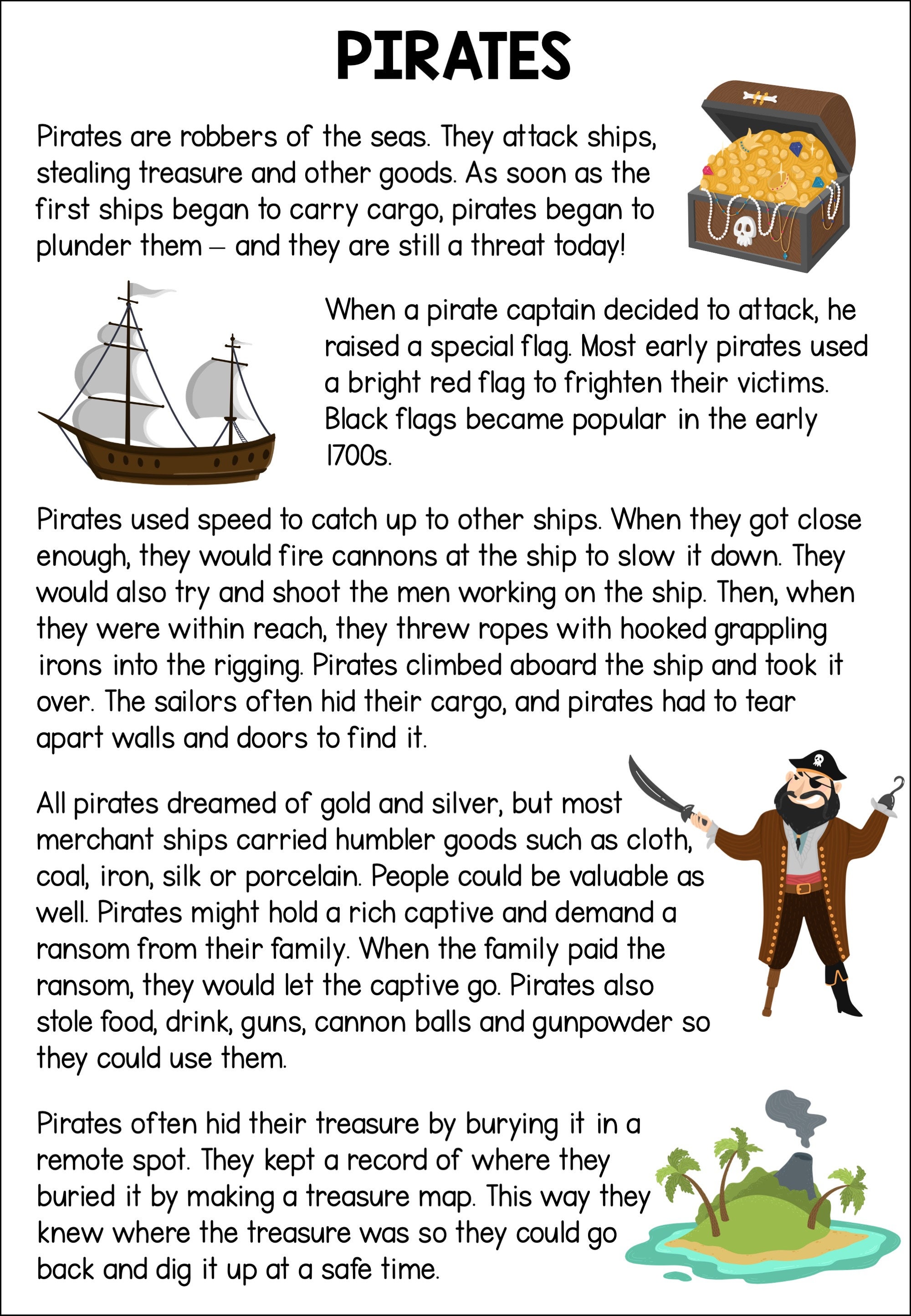 Pirate ELA Activities for A Week, Talk Like A Pirate Day, English ...