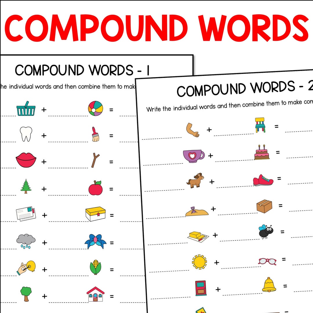 Compound Words Writing Activities and Wordsearches Printable - Etsy