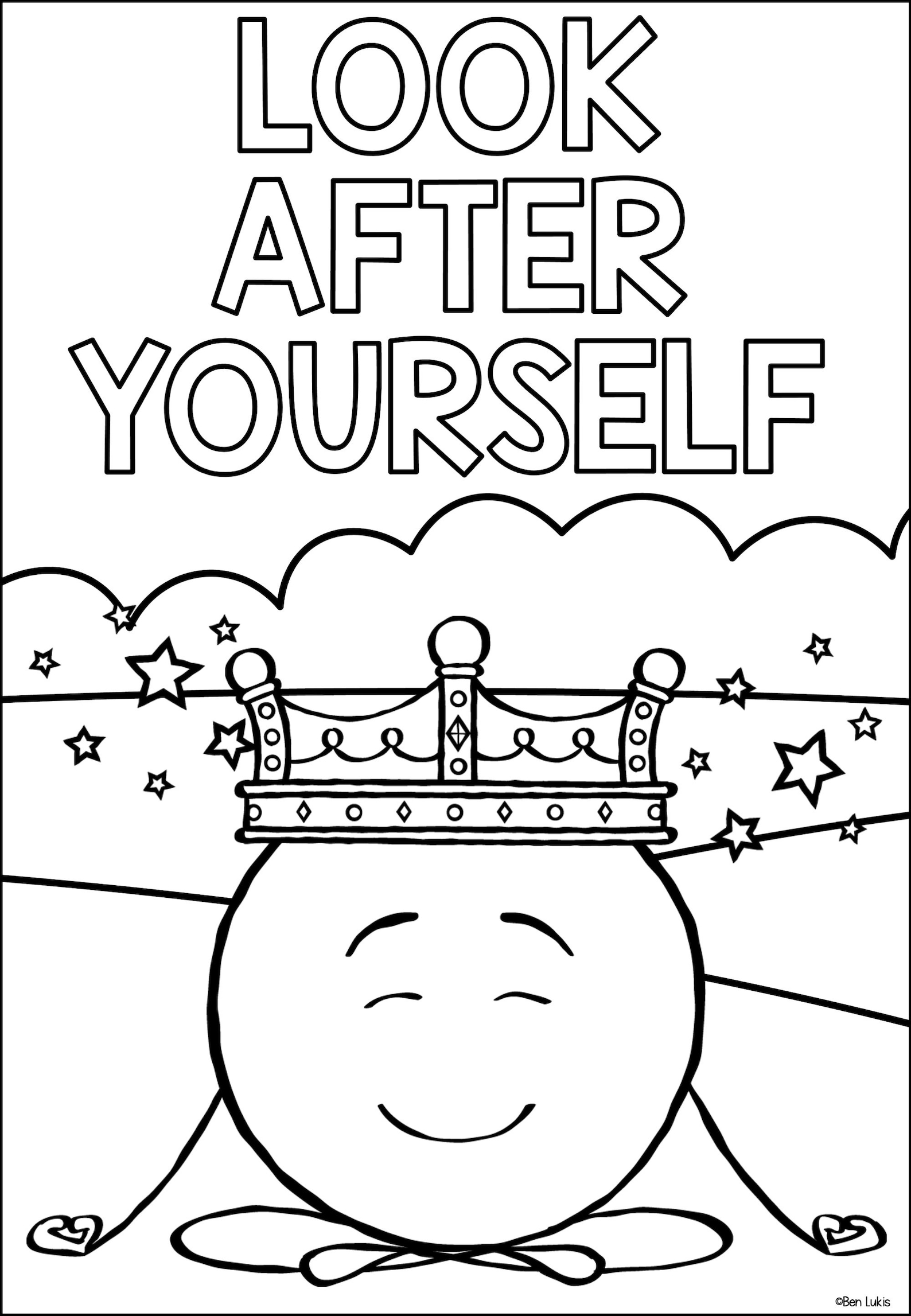 World Mental Health Day Coloring Pages, Digital Download, Self Care ...