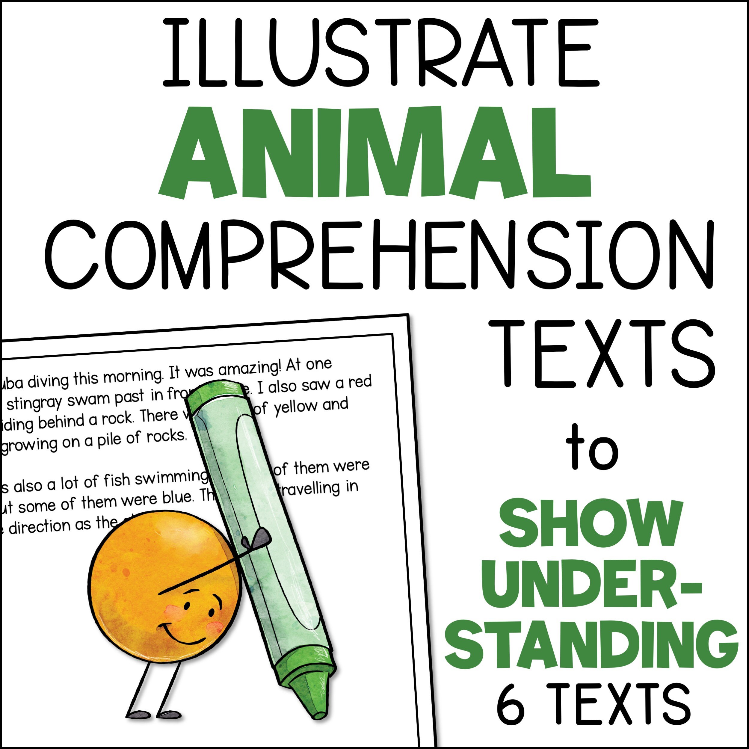 Animal Reading Passages to Read and Illustrate to Build Reading ...