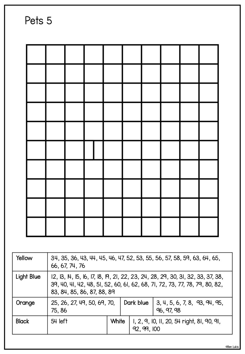 Place Value Mystery Picture Math Worksheets, Place Value Pet Coloring ...