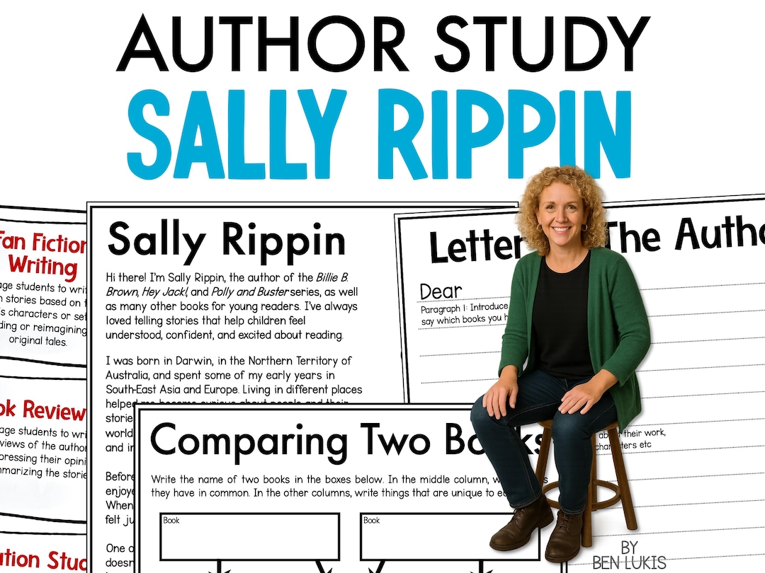 Sally Rippin Author Study Worksheets, Billie B Brown and Hey Jack ...