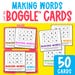 Boggle Cards for Spelling and Making Words, Printable PDF Boggle ...