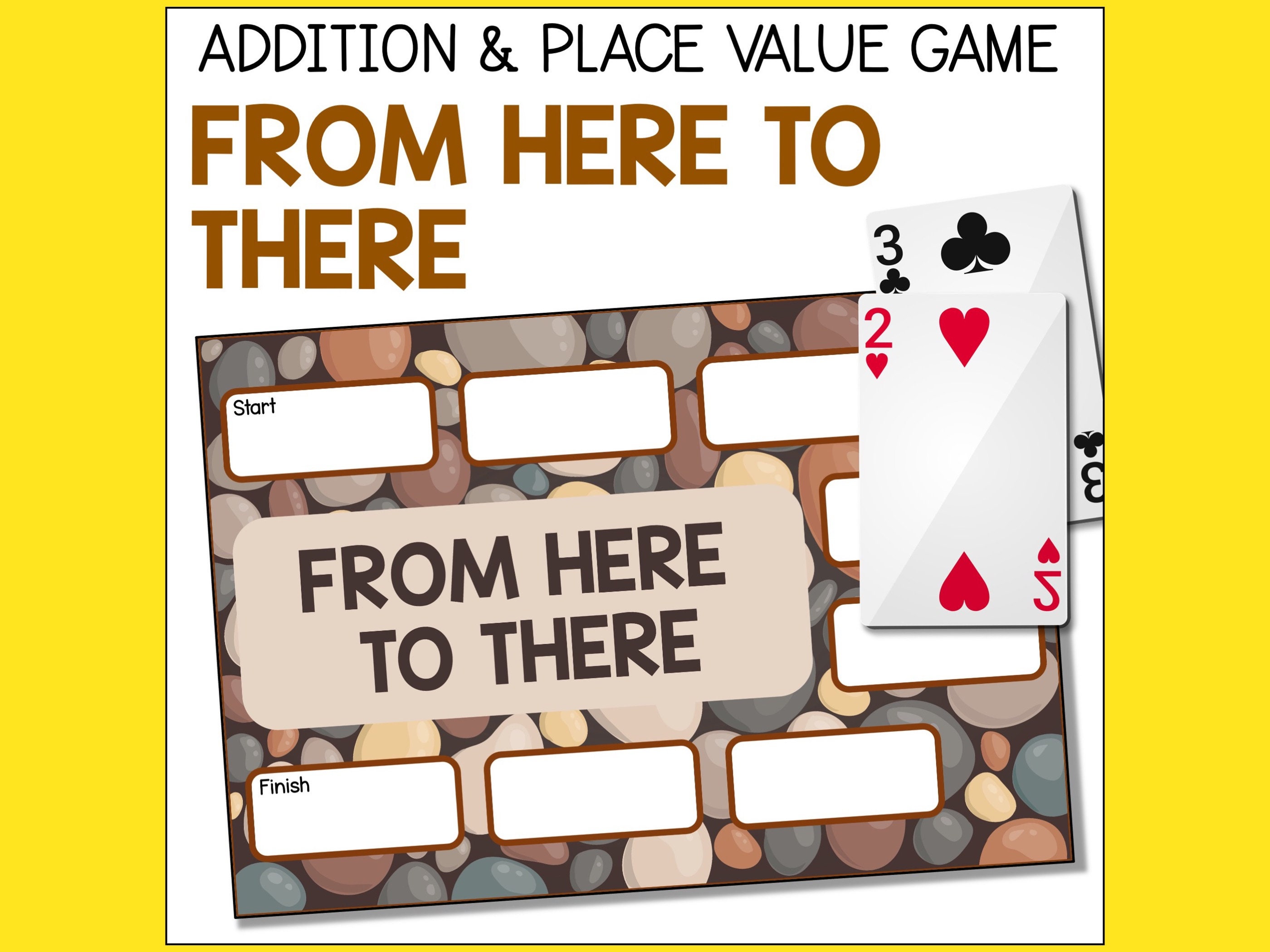 Place Value and Addition Game for Calculation Practice, Math Fluency ...