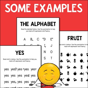 Reading Fluency & Expression Punctuation Worksheets, Fluency and ...