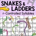 Snakes and Ladders R-controlled Vowel Phonics Game for Kids, Printable ...