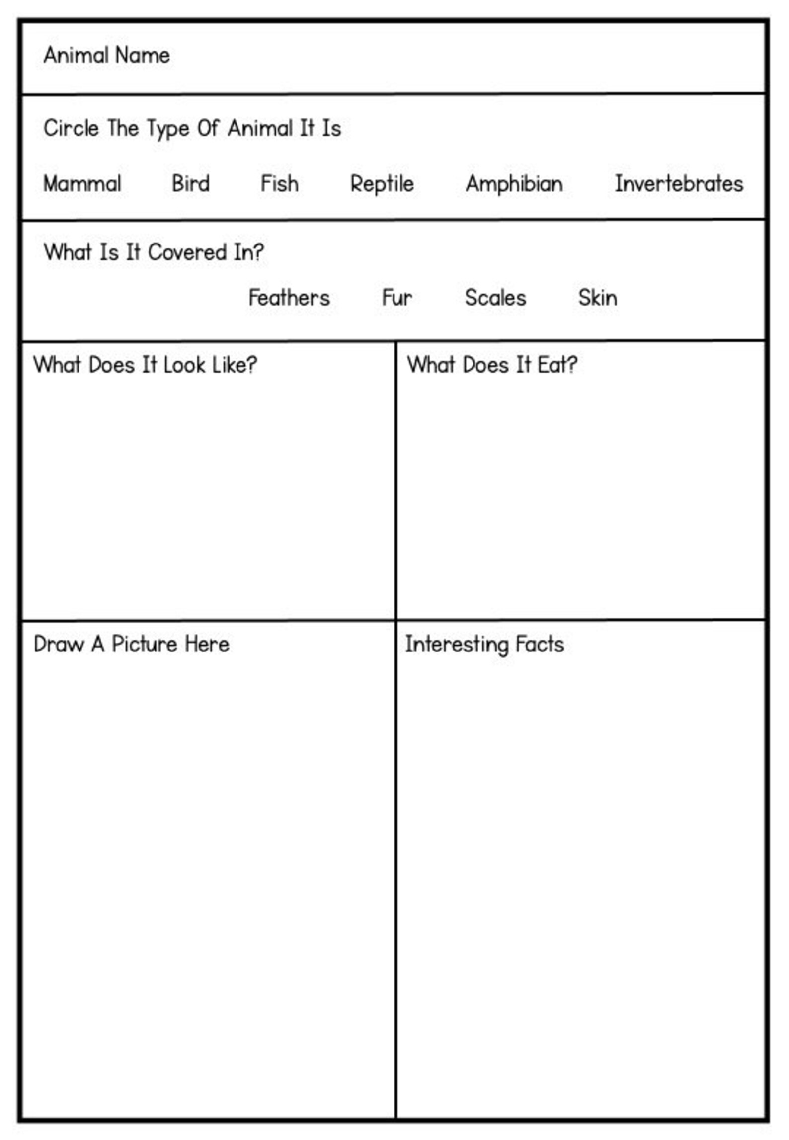 Animal Research Report Templates for Any Animal Animal Types, Facts and ...