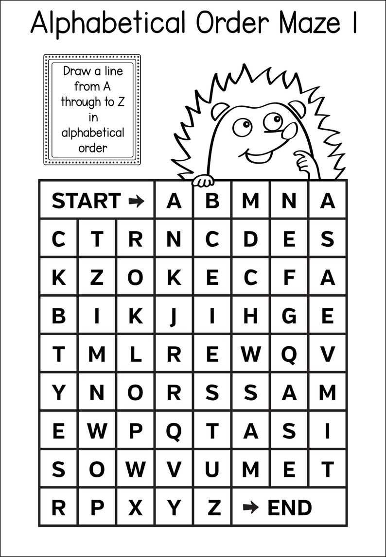 Alphabetical Order Activities, Alphabet Practice Printable PDF ...