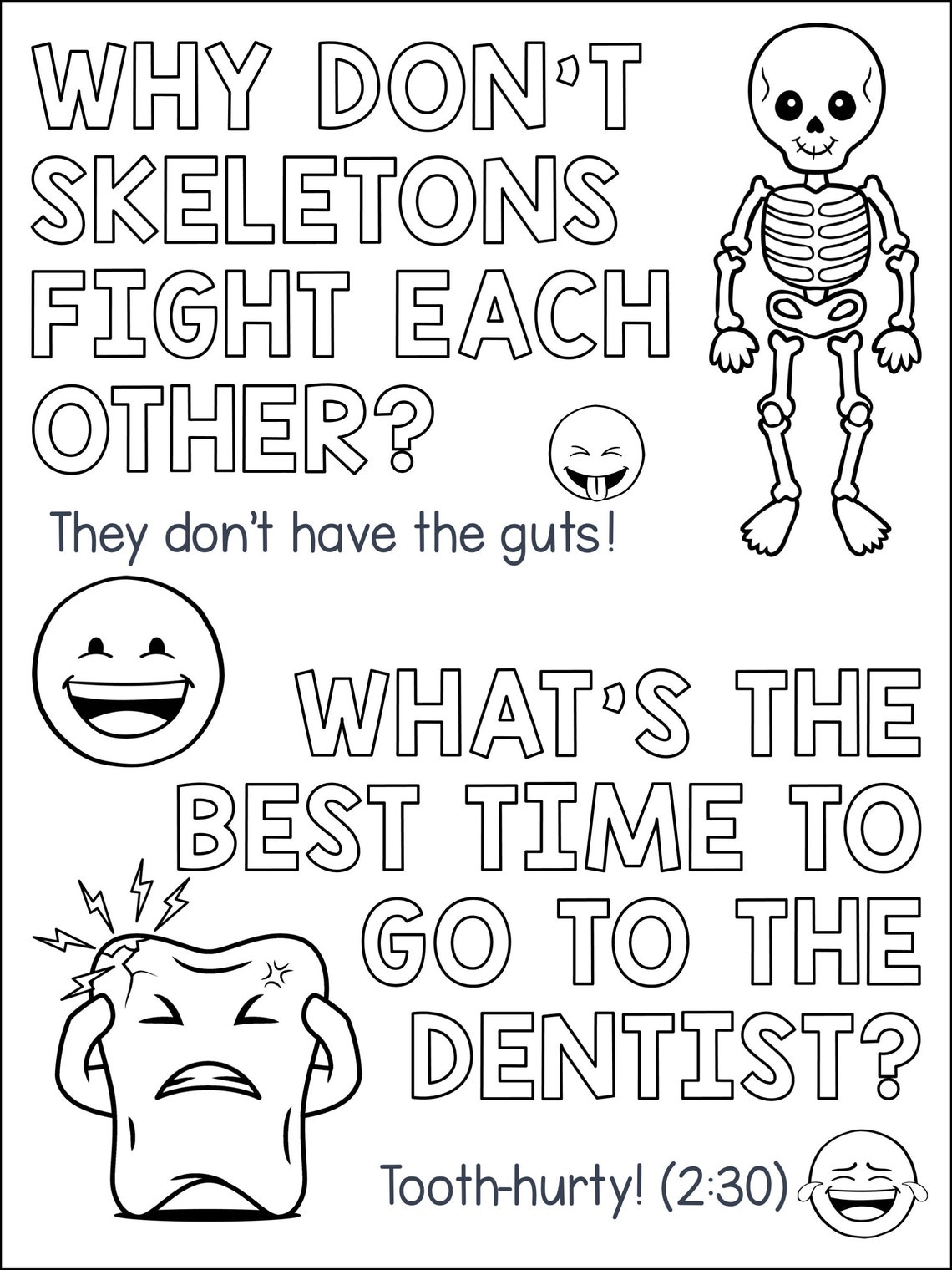 Dad Jokes Coloring Pages for Father's Day, Funny Printable Activity for ...