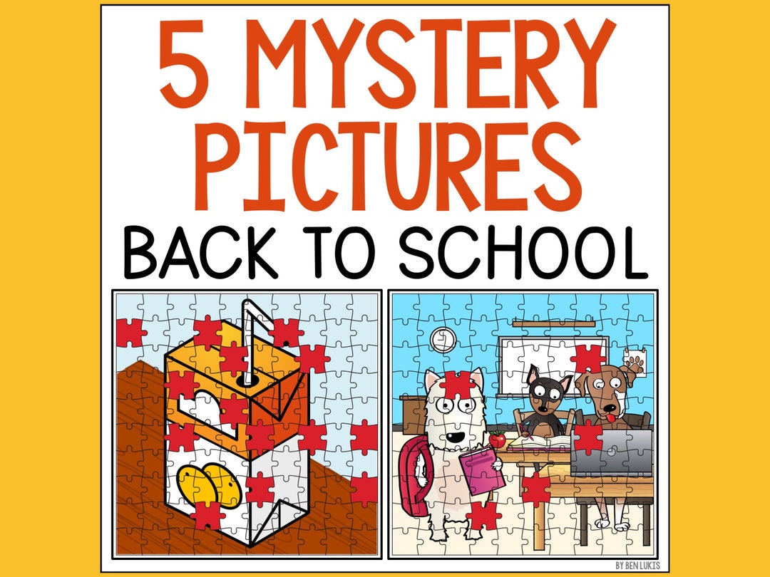 Back to School Mystery Picture Reveal Puzzles for Kids, Images to Guess ...
