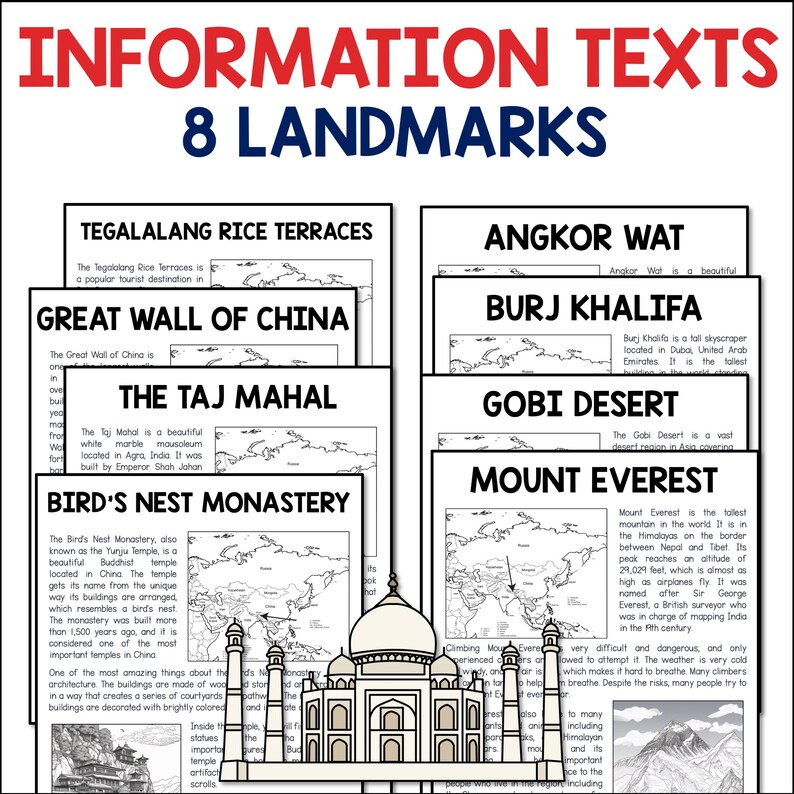 Landmarks of Asia, Geography Facts Information & Coloring Pages the ...