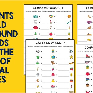 Compound Words Writing Activities and Wordsearches, Printable PDF ...