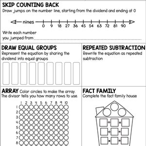 Divide by 9 Practice Math Worksheets, Division Equation of the Day ...