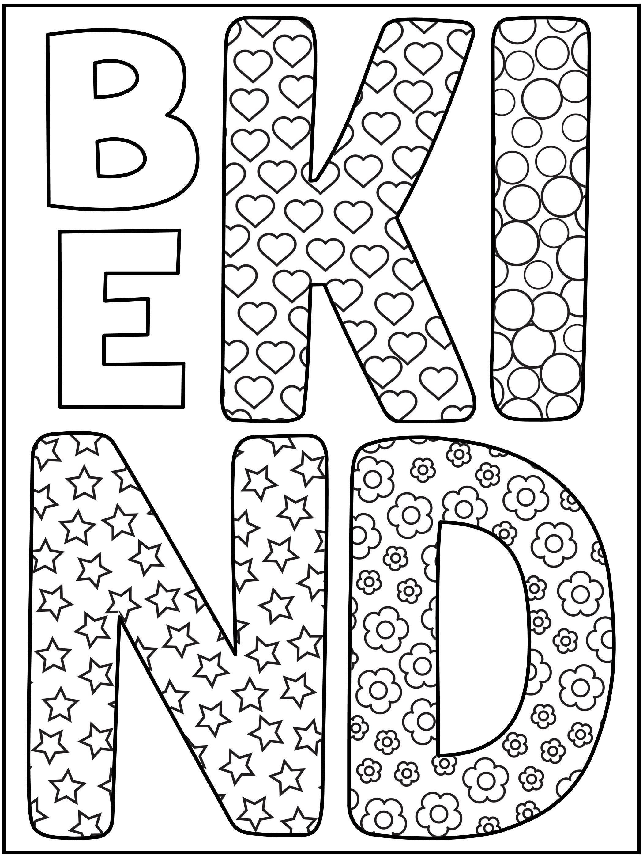 Kindness Coloring Pages and Word Search, Printable Activities (digital ...