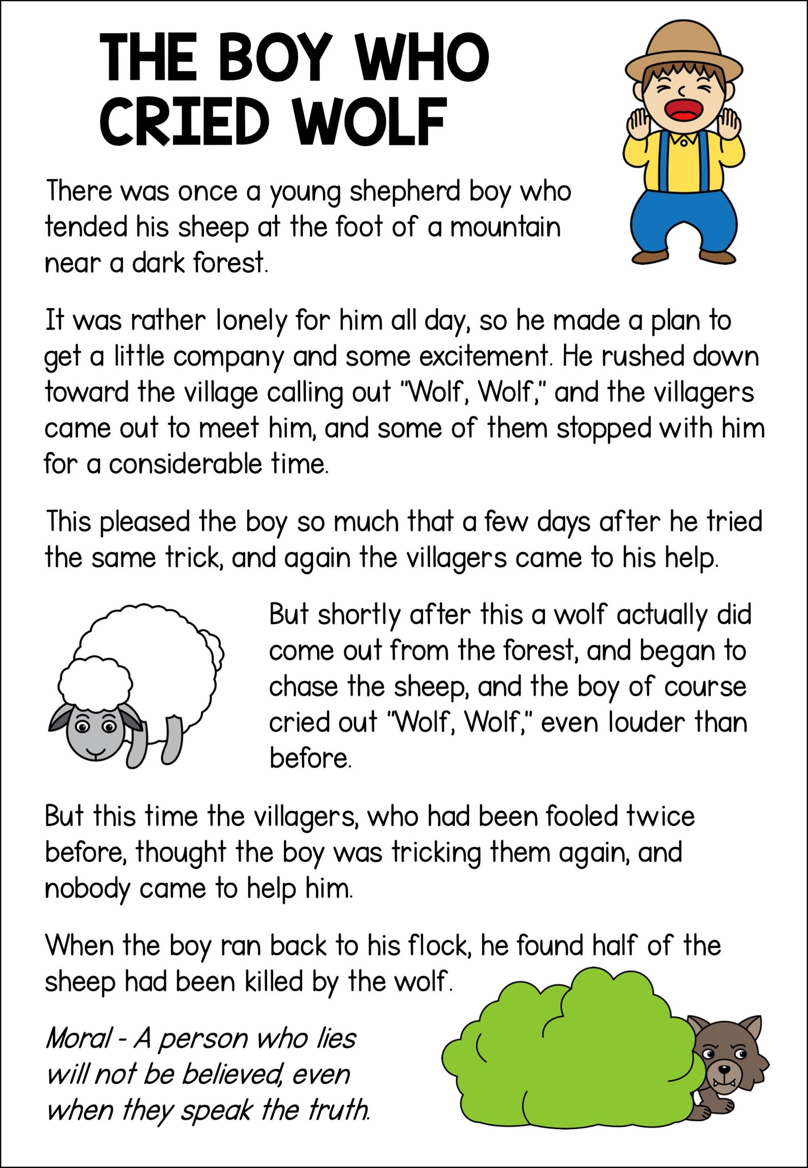 Aesop's Fables Reading Passages, 7 Classic Children's Stories to Read ...