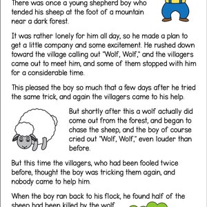 Aesop's Fables Reading Passages, 7 Classic Children's Stories to Read ...