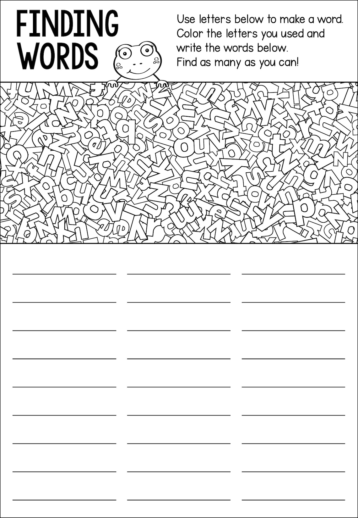 Word Building Activity Worksheets, Making Words and Spelling Activities ...