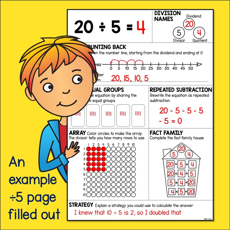 Divide by 9 Practice Math Worksheets, Division Equation of the Day ...