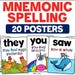 Sight Words Spelling Posters, Homeschool Spelling Practice for Tricky ...