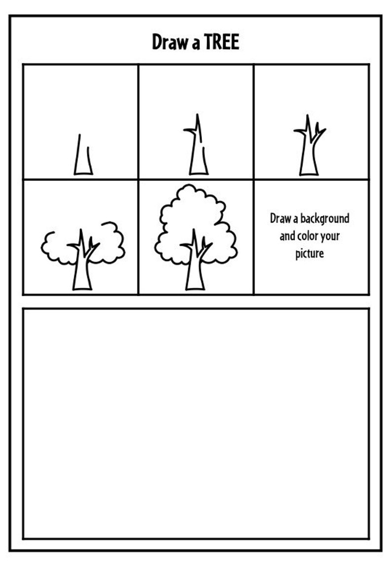 Earth Day Directed Drawings, Reduce Reuse Recycle, How to Draw a Tree ...