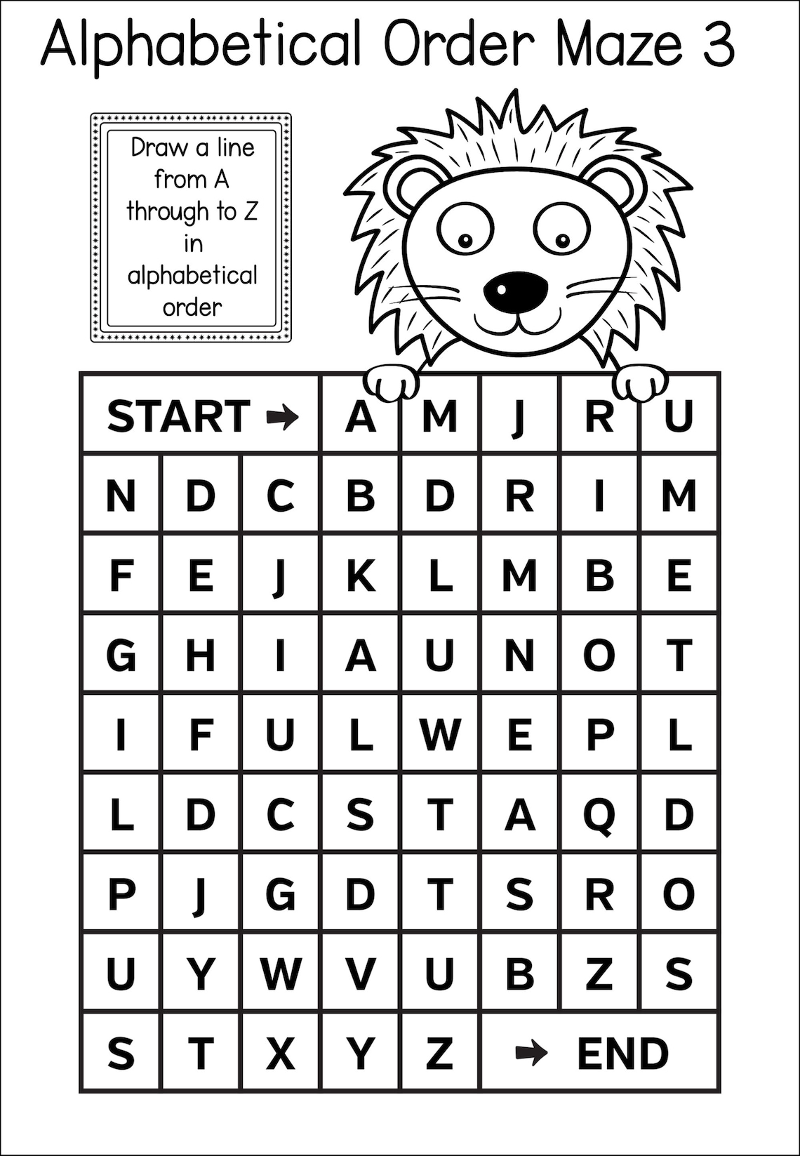 Alphabetical Order Activities Alphabet Practice Printable PDF - Etsy
