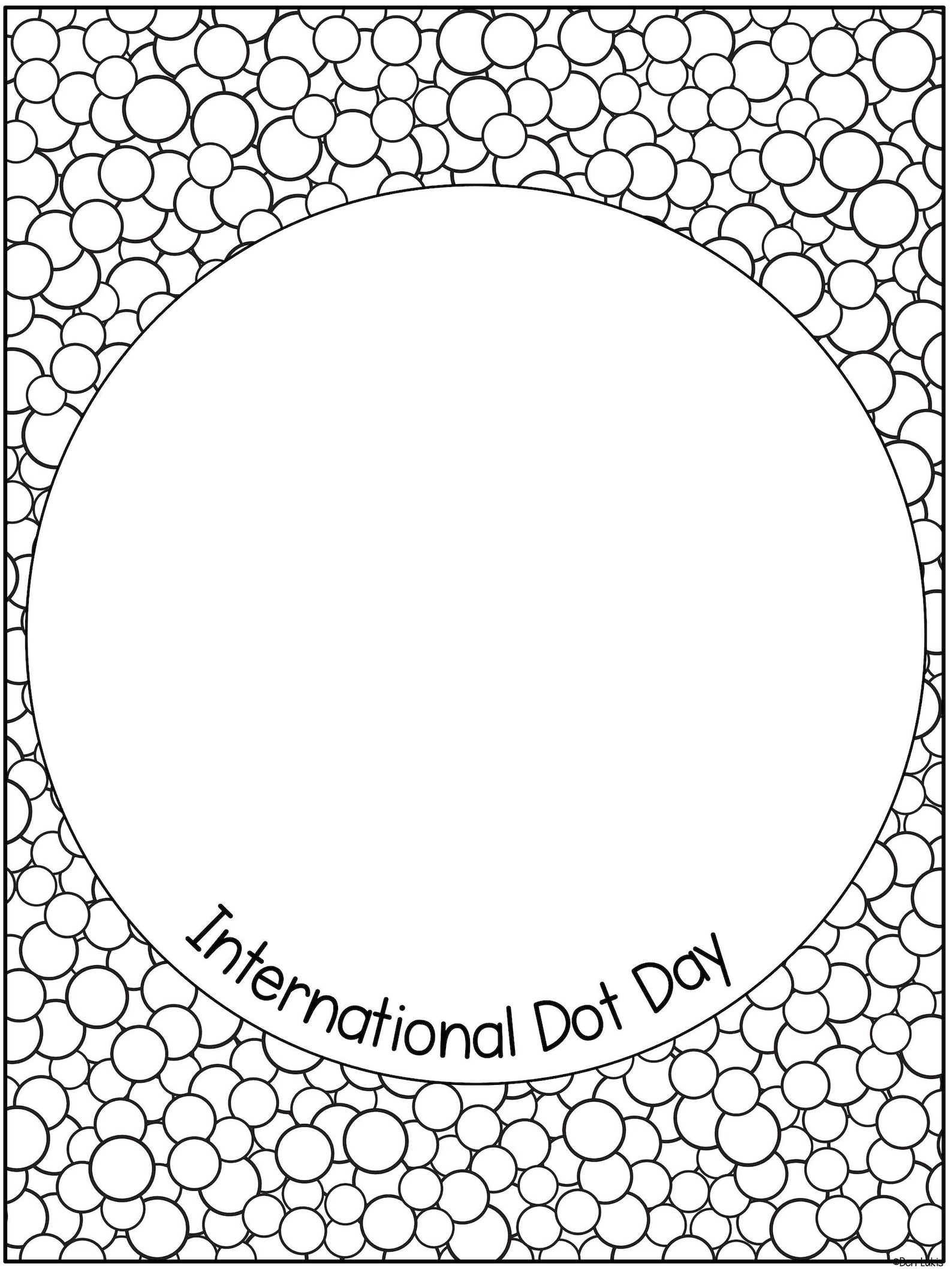 International Dot Day Coloring Pages, Printable Activity for Kids, Fun ...