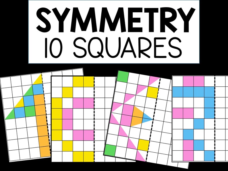 Symmetry Art and Math Worksheets, 10 Patterns to Copy and Draw ...