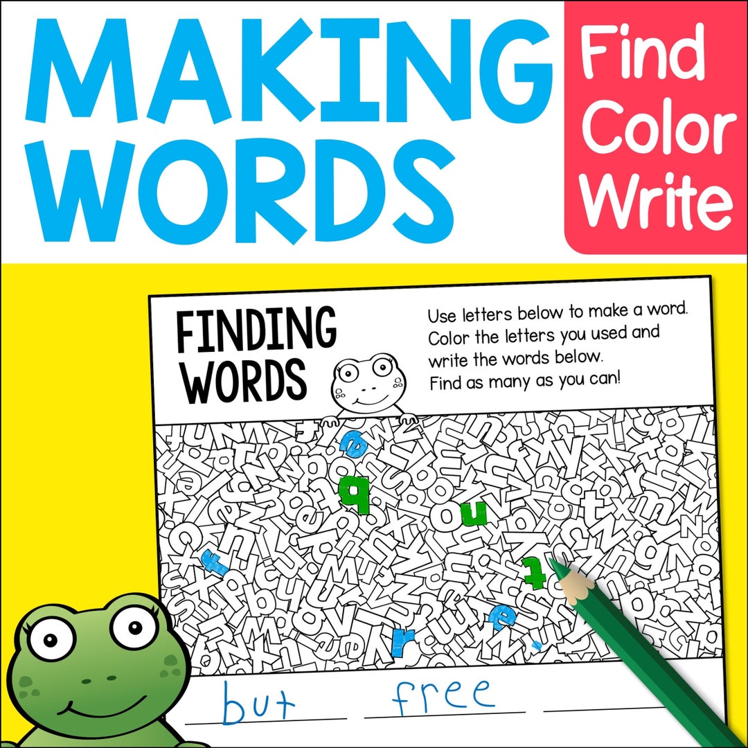 Word Building Activity Worksheets, Making Words and Spelling Activities ...