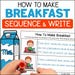 How to Make Breakfast Procedural Writing, Sequencing & Sentence Writing ...