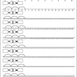 Division Worksheets for Kids, Divide by 3, Educational Math Practice ...