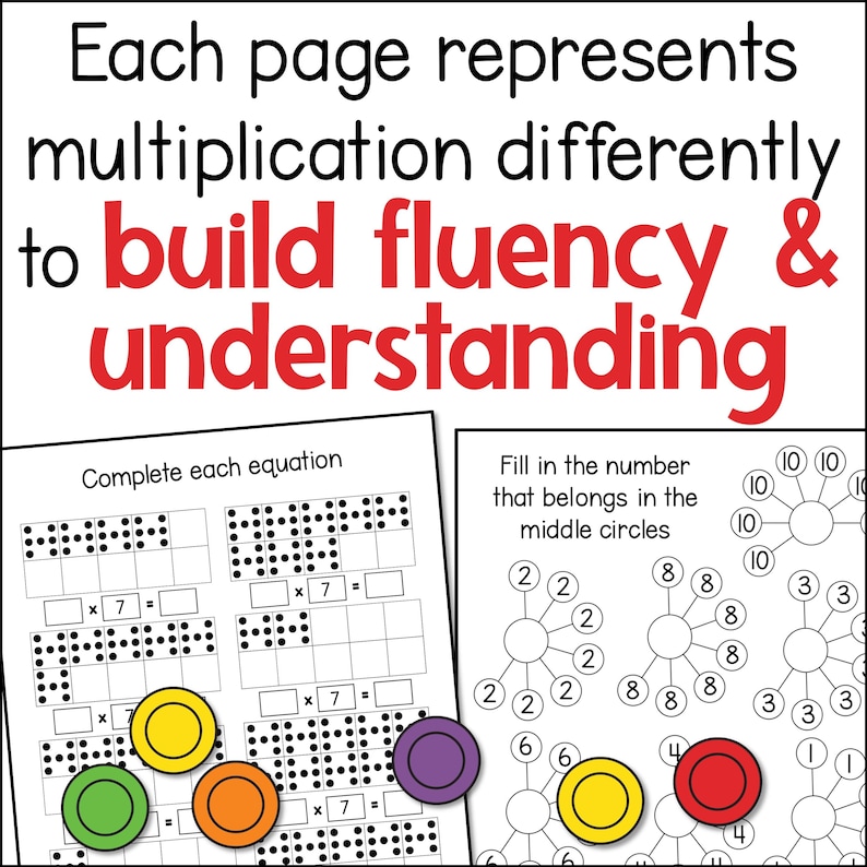 Multiplication Practice Worksheets for 7 Times Table, Printable ...