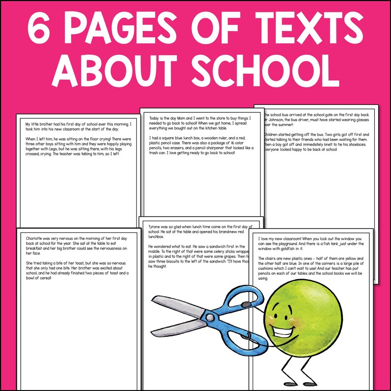 Reading Comprehension Passages About Going Back to School to Illustrate ...