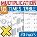 Multiplication Practice Worksheets for 10 Times Table, Printable ...