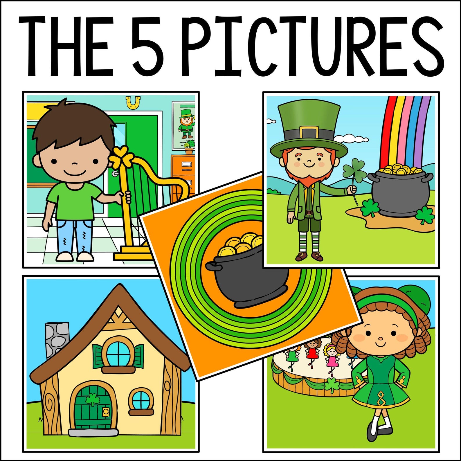 St Patricks Day Mystery Picture Reveal Puzzles for Kids, Images to ...