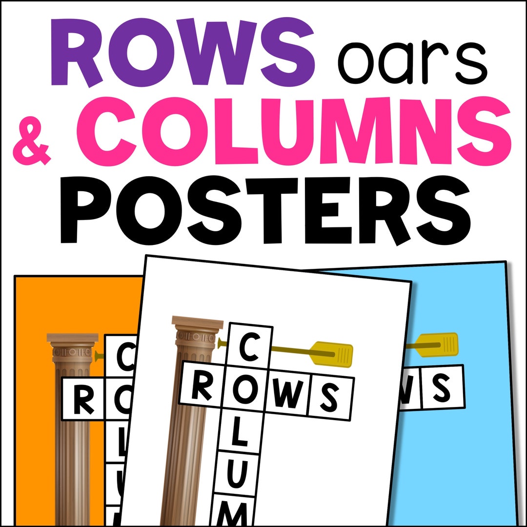 Reihen & Spalten Mathe-Poster Mathe-Poster für Klassenzimmer - Etsy.de
