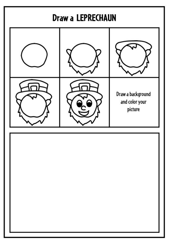 St Patrick's Day Directed Drawing Activity Sheets, Learn How to Draw a ...