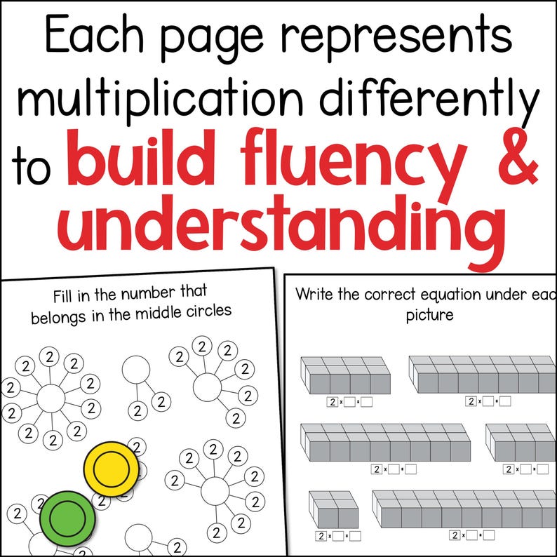 Multiplication Practice Worksheets for 2 Times Table, Printable ...