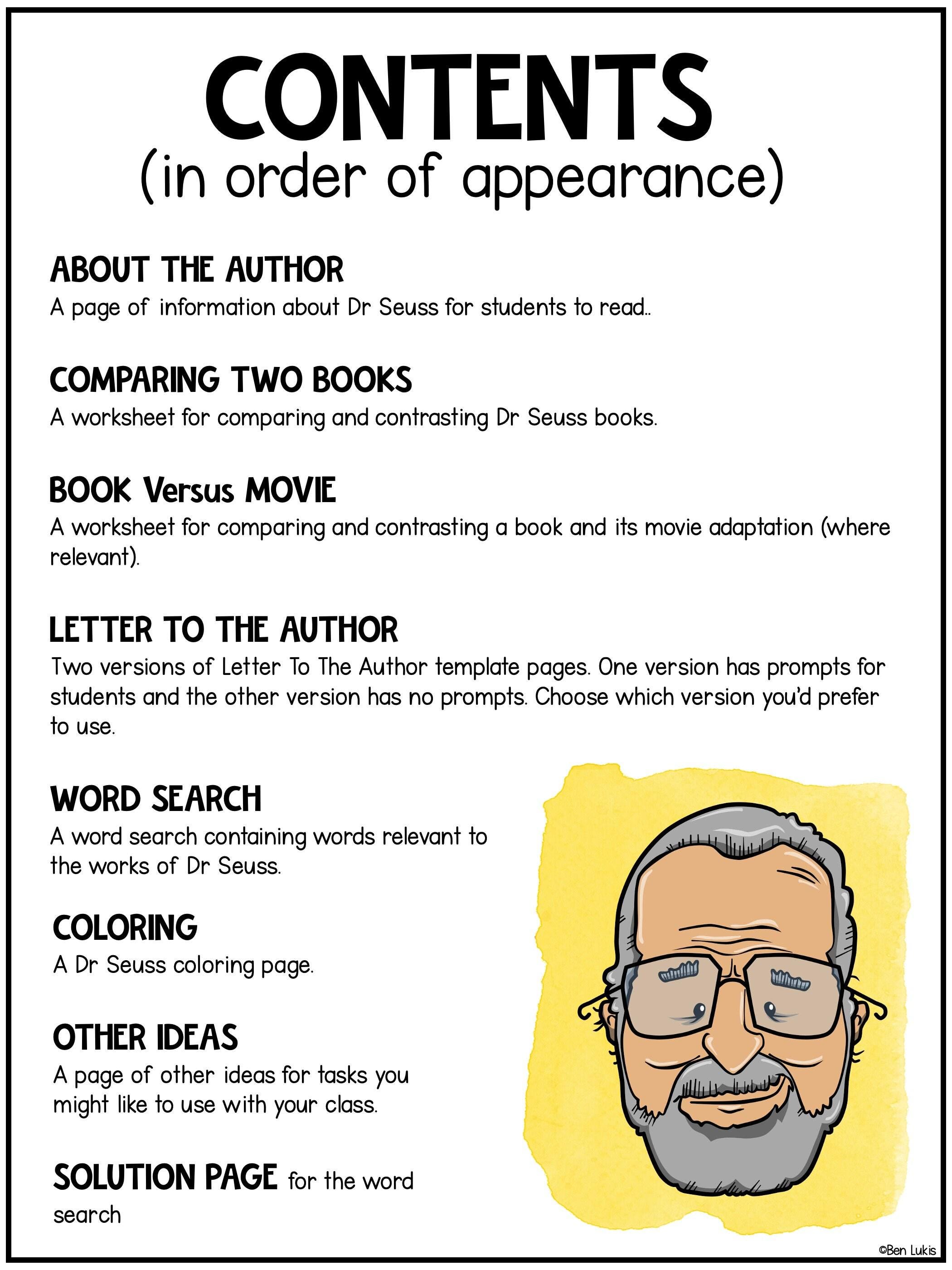 Hoja De Trabajo Del Dr. Seuss