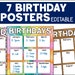 Birthday Chart Posters for Home or School, Birthday Tracker for Early ...