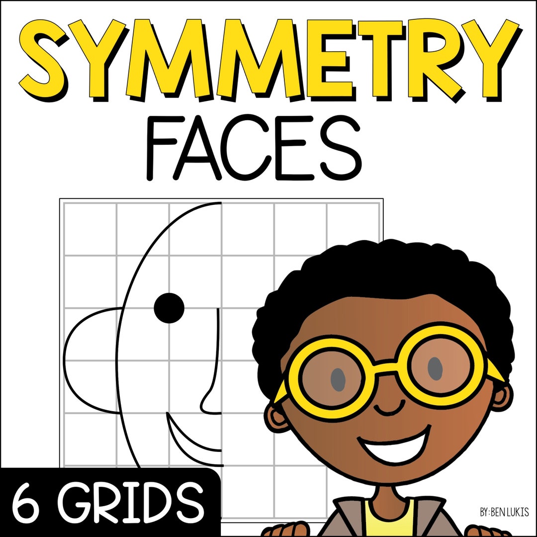 Symmetry Math Picture Worksheets, Face Symmetry Drawing Activities for ...