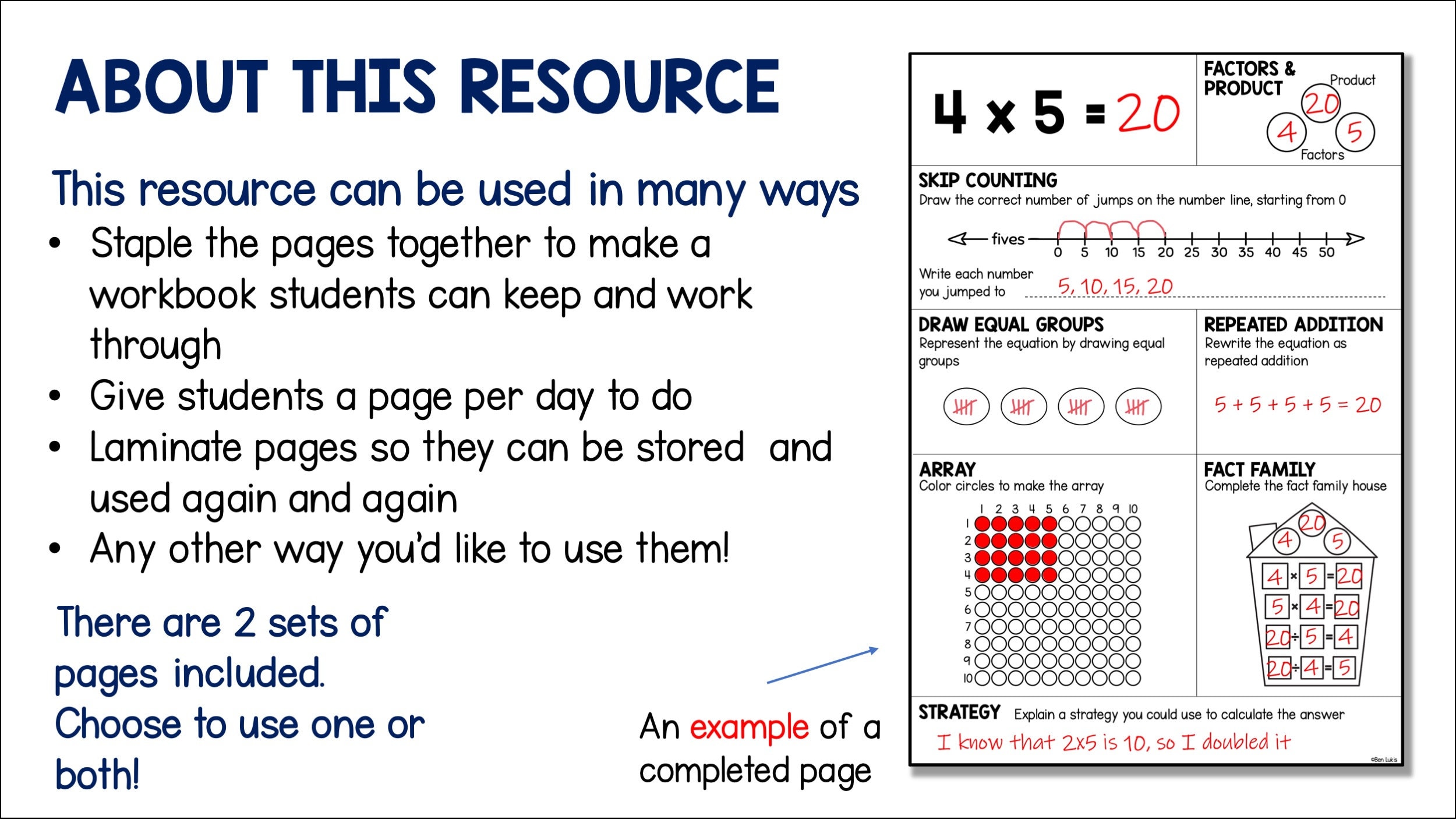 8 Times Table Multiplication Equation of the Day Practice Worksheets ...