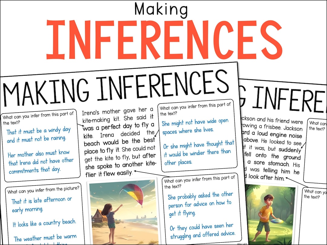 Making Inferences Practice Worksheets for Building Reading ...