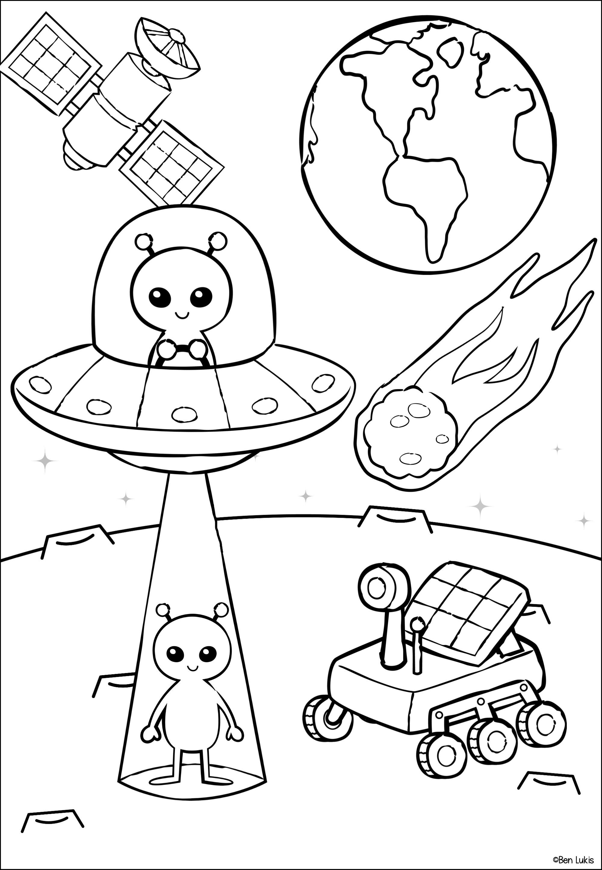 World Space Week Coloring Pages, Printable Kids Activity, Educational ...