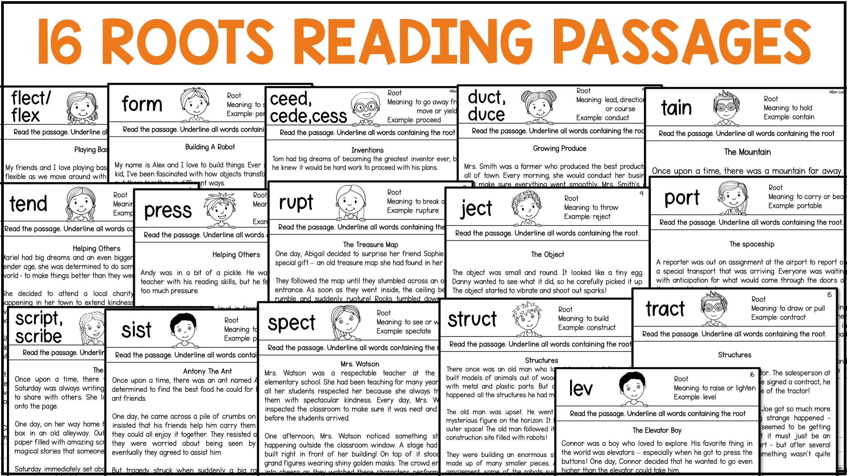 Prefix and Suffix Morphology Reading Passages for Kids Learning About ...