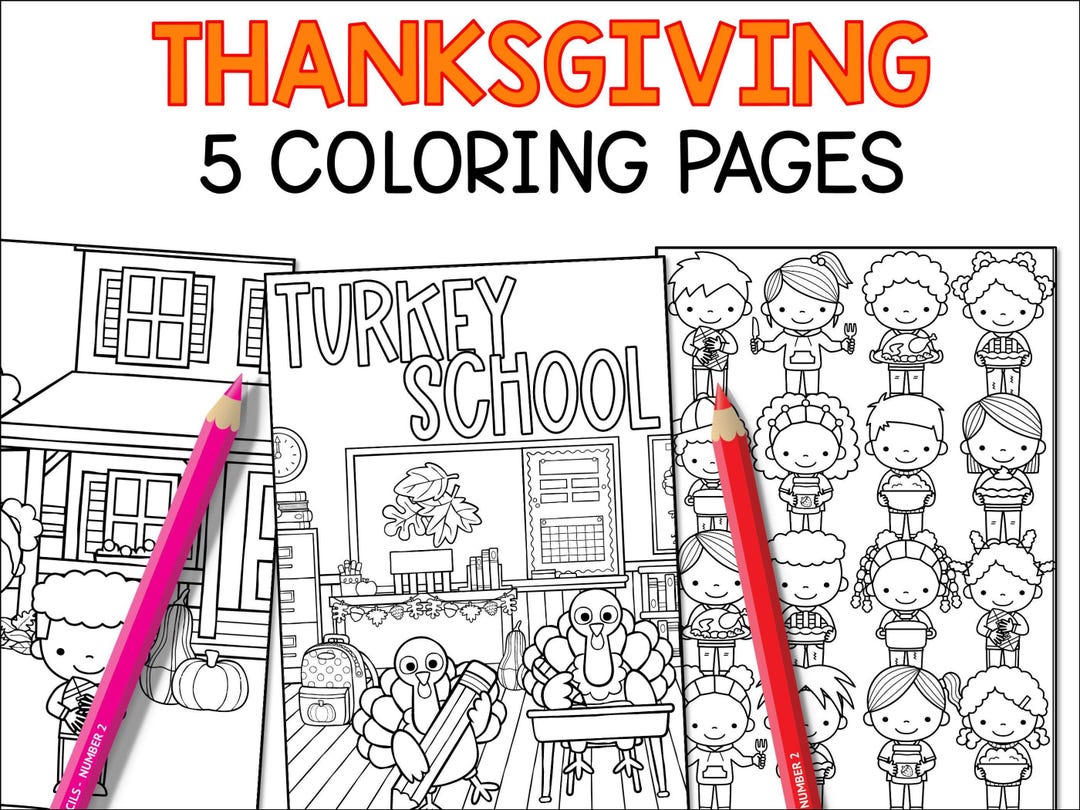 Thanksgiving Coloring Pages, 5 Thanksgiving Coloring Sheets, Printable ...