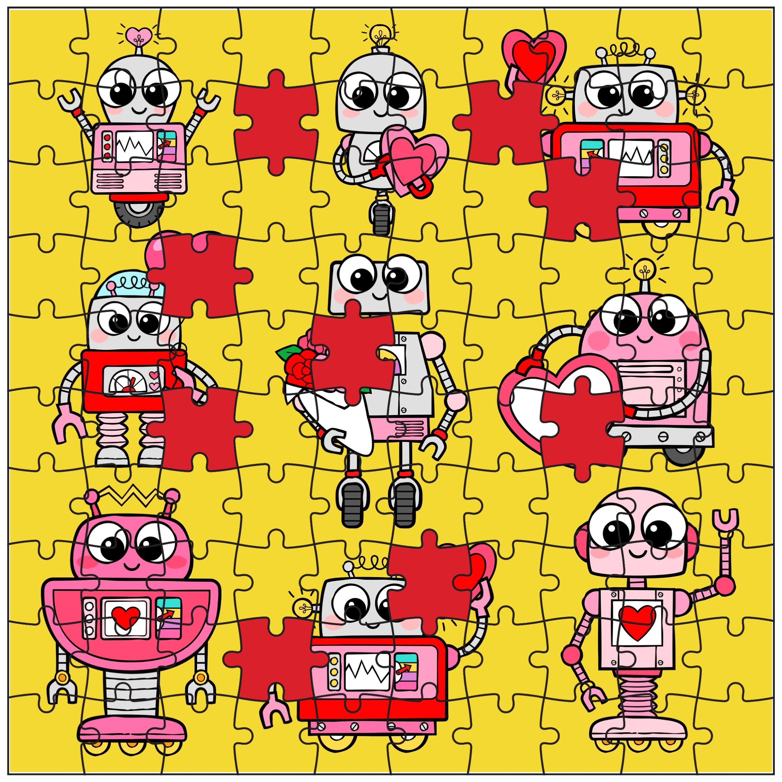 Valentine's Day Mystery Picture Reveal Puzzles for Kids - Etsy