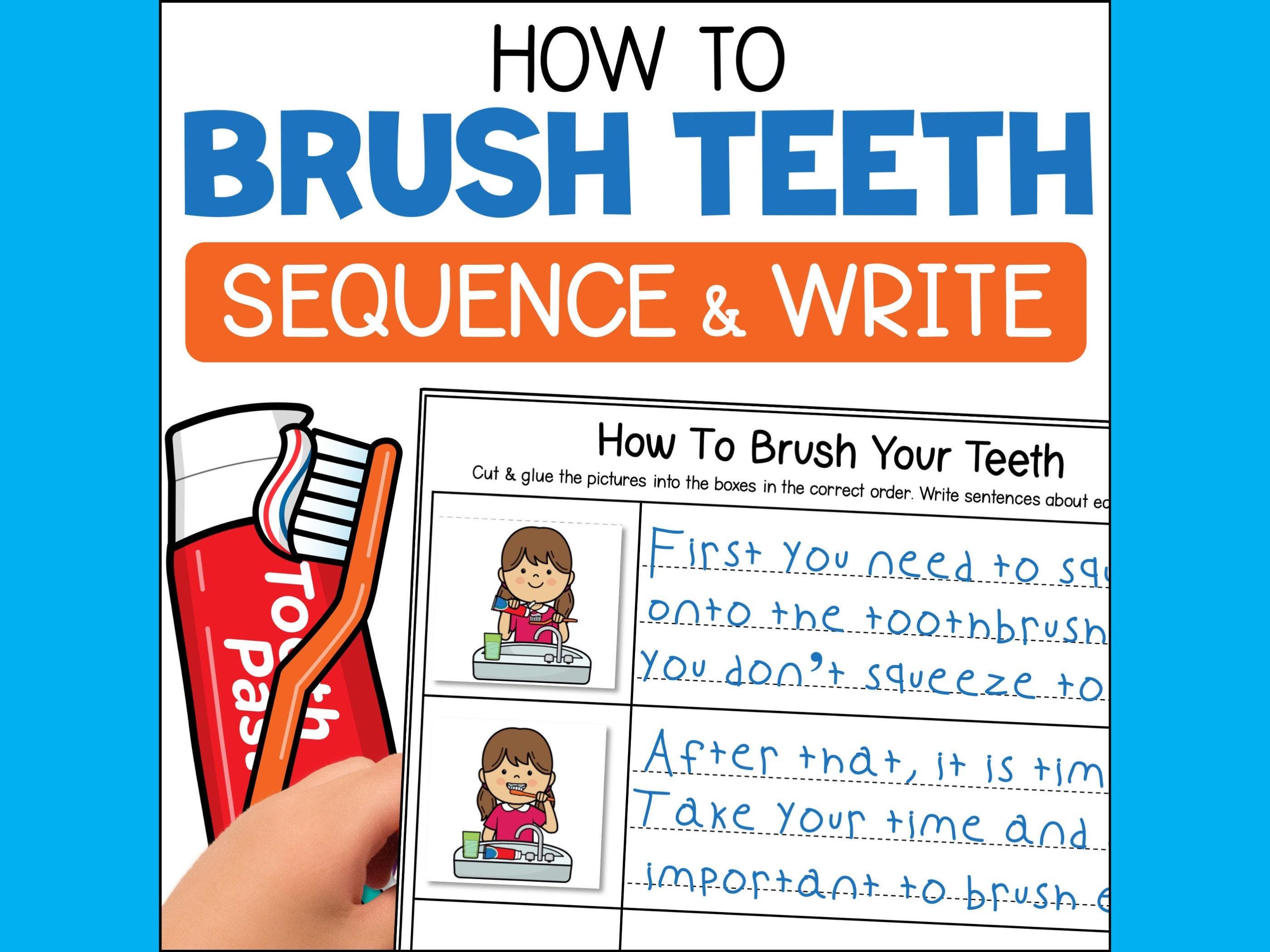 How to Brush Your Teeth Procedural Writing, Sequencing & Sentence ...