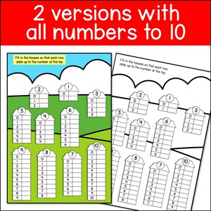 Addition Facts to 10 Worksheets for Math Fact Practice and Fluency ...