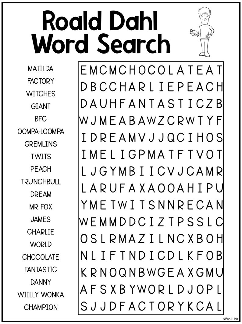 Roald Dahl Author Study Worksheets, PDF Printable Homeschool Learning ...