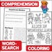 Alice in Wonderland Reading Activities Pack, Comprehension, Word Search ...